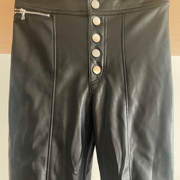 H&M | Pants & Jumpsuits | Hm Faux Matte Leather Pants | Poshmark